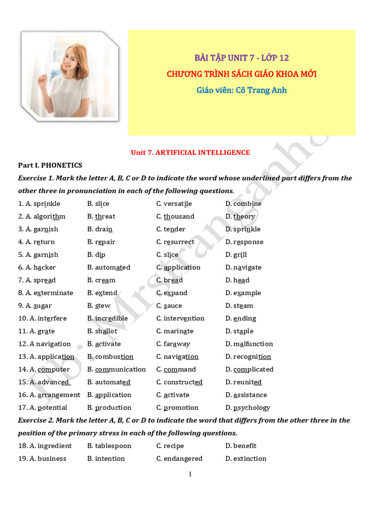 Unit 7: Artificial Intelligence Exercises | PDF | Artificial Intelligence | Intelligence (AI ...