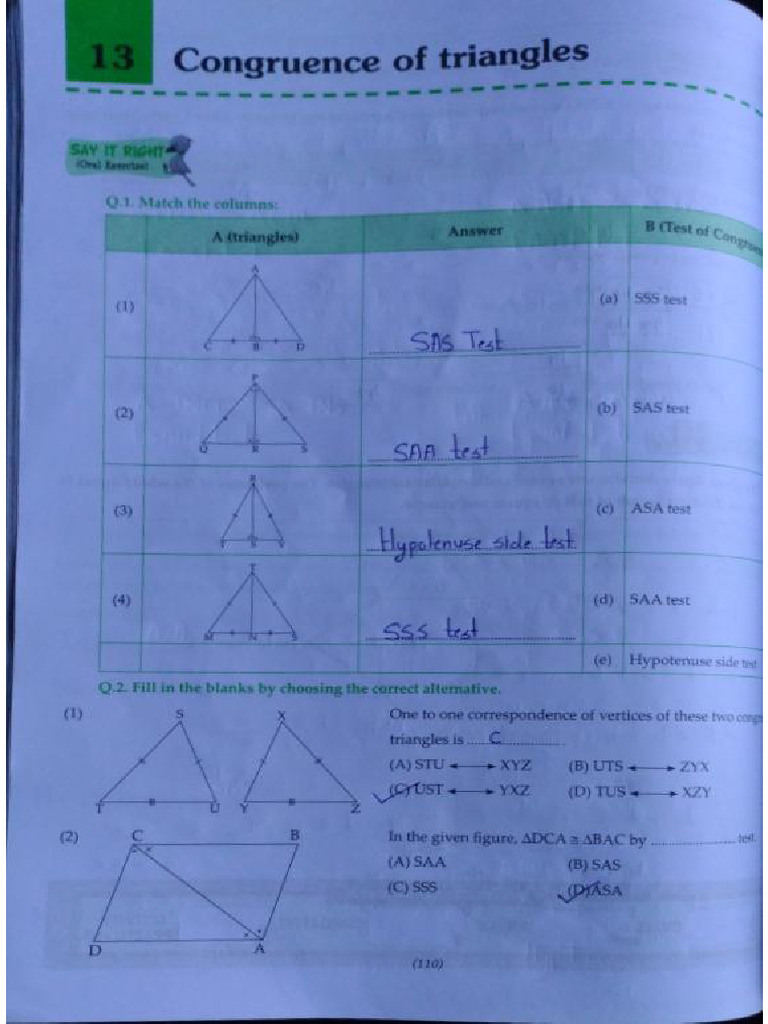 Maths Ch13.congruence | PDF