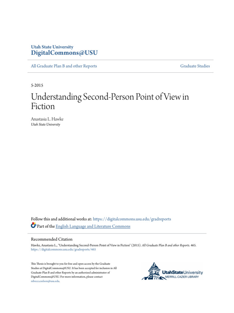 Understanding Second-Person Point of View in Fiction | PDF | Narration ...