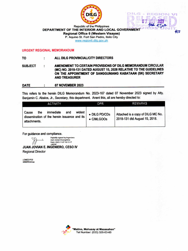 RM - Amendment To Guidelines On The Appointment of SK Secretary and ...