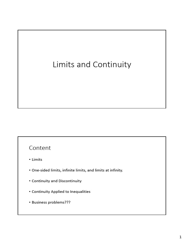 Limits Handouts | PDF | All Rights Reserved | Continuous Function