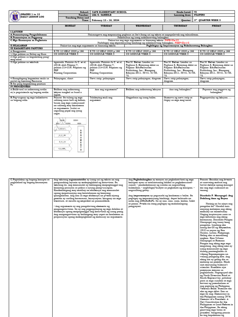 DLL_FILIPINO-6_Q3_W3 | PDF