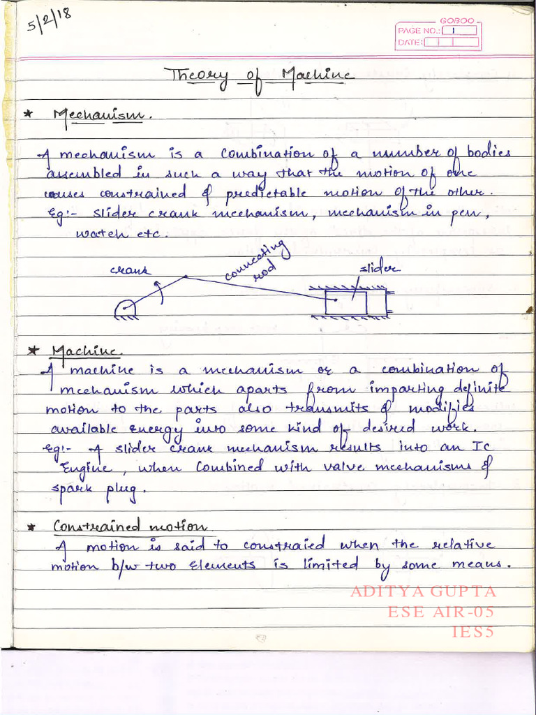 Theory of Machine | PDF