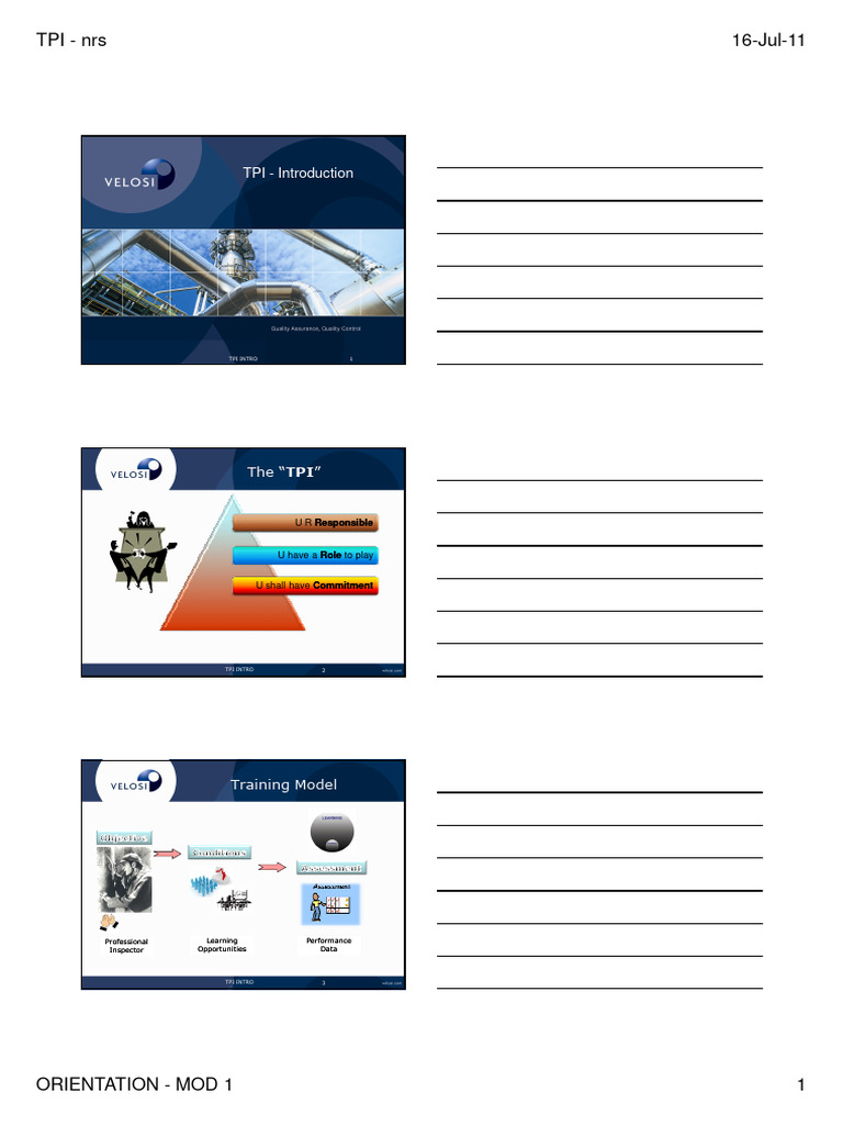 TPI Orientation and Qualifications Guide | PDF | Learning
