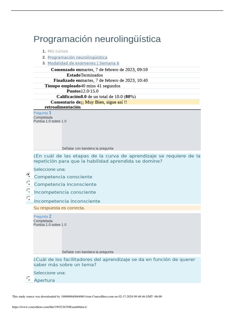 Exam 06 | PDF | Empatía | Ciencias del comportamiento
