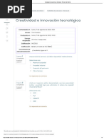 Creatividad e Innovacion Tecnologica Exam - Sem - 5y6 | PDF | Innovación | Realimentación