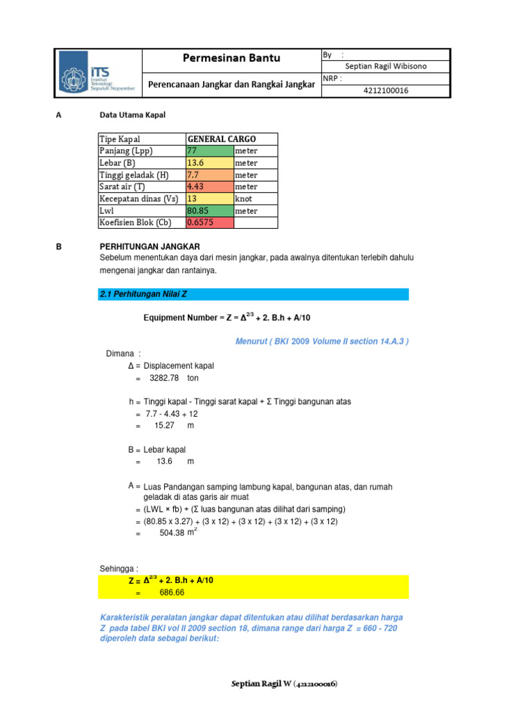 Cara Memilih Dan Menghitung Jangkar Kapal | PDF | Metode & Bahan Ajar | Sains & Matematika