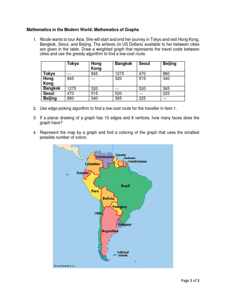 (Problem Set) Mathematics of Graphs | PDF | Theoretical Computer Science | Discrete Mathematics
