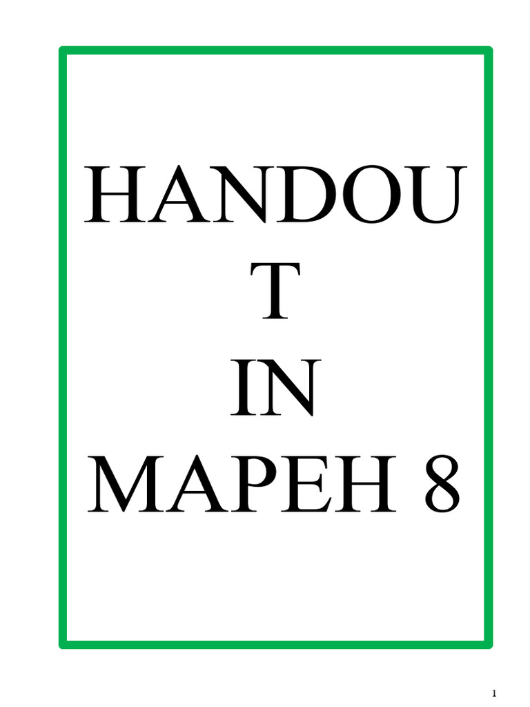 Handout - Mapeh 8 - 3RD Quarter | PDF | Carpet | South Asia