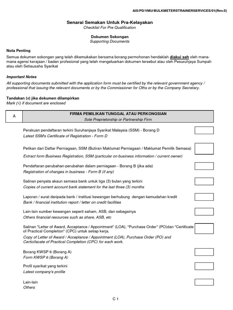Pre-Q Registration Form Bulk Meter Strainer Services | PDF