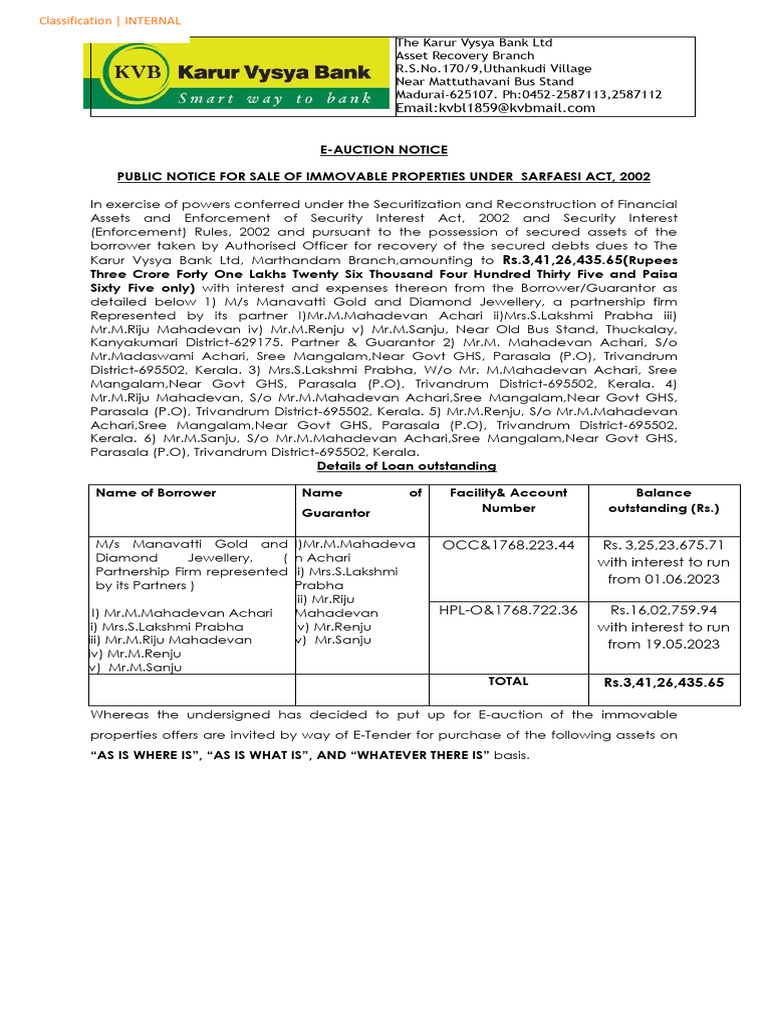 Auction Notice 1685951975 | PDF | Auction | Banks