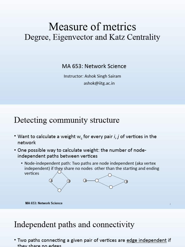 Lec 6 | PDF | Eigenvalues And Eigenvectors | Vertex (Graph Theory)