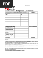 Assignment Cover Sheet | PDF