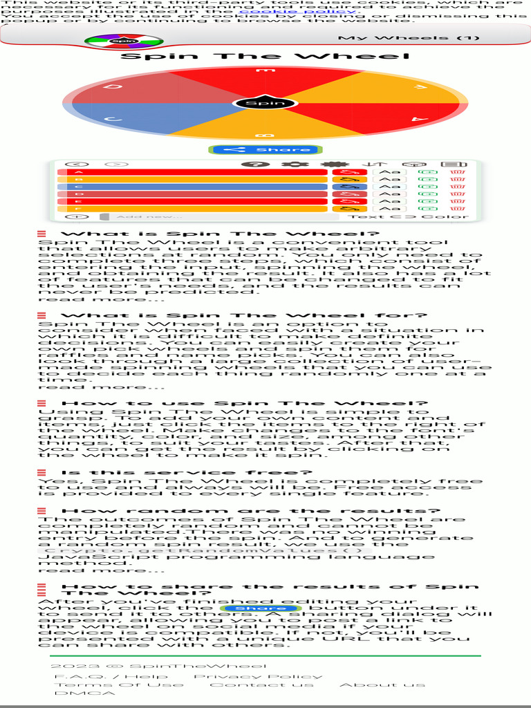 Spin The Wheel | PDF | Http Cookie | Computer Science