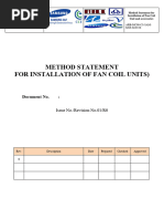 Method Statement For Installation of FCU | PDF | Specification ...
