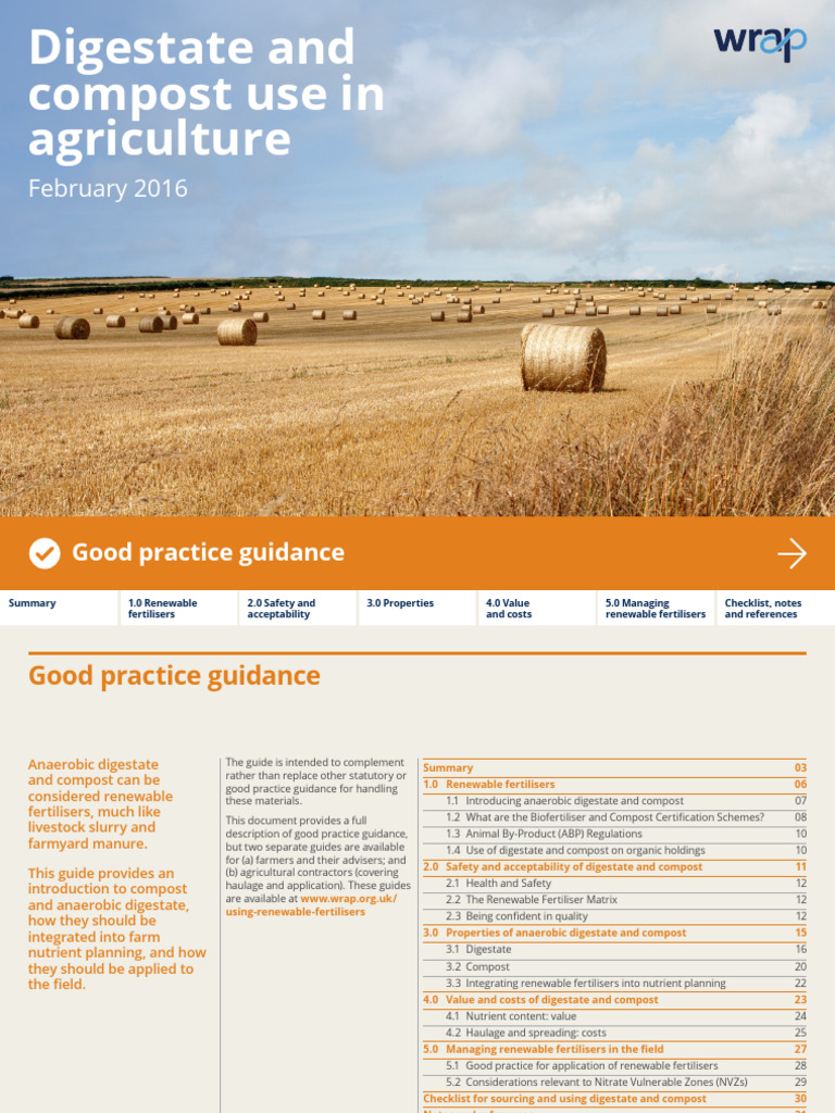 Digestate Compost Good Practice Guide Reference | PDF | Compost ...
