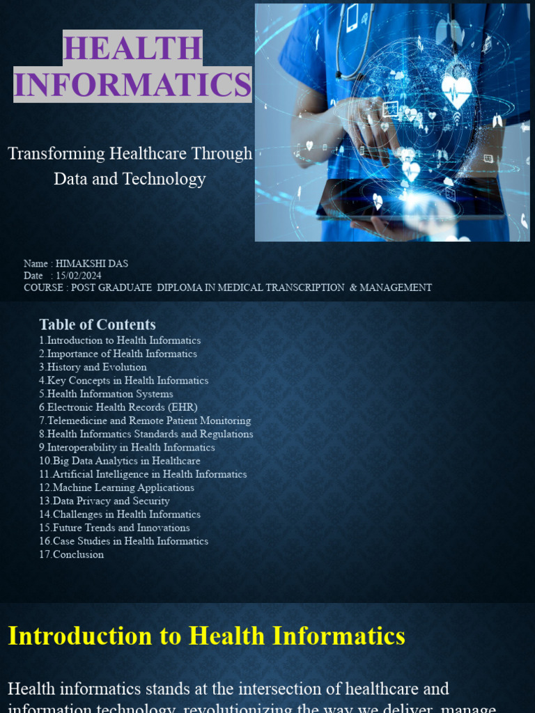 Health Informatics Project | PDF | Health Informatics | Electronic ...