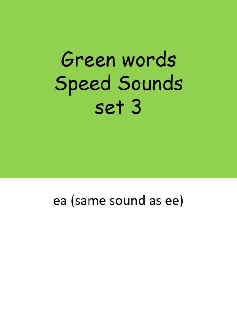 Green Words Set 3 | PDF | Language Arts & Discipline | Art