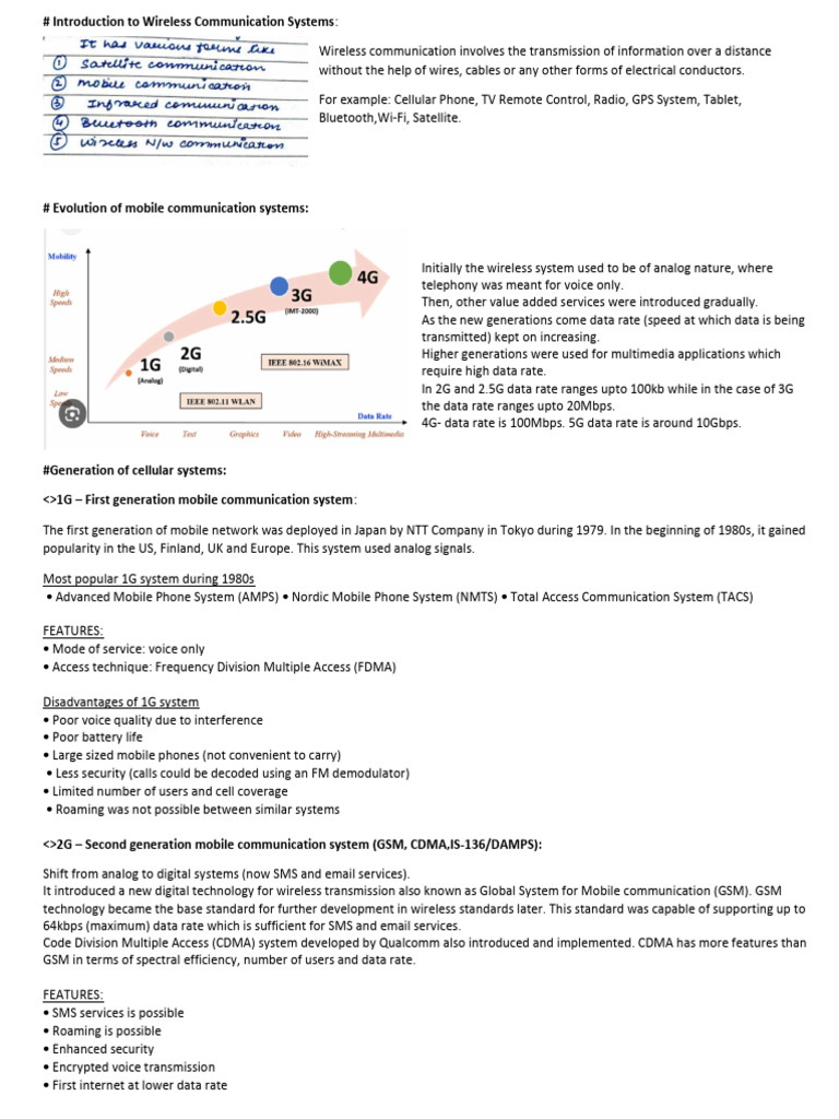 WC Unit 1 | PDF | 3 G | 4 G
