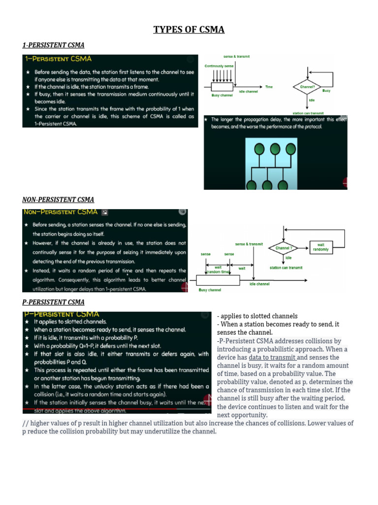 Types of Csma | Download Free PDF | Transmission Control Protocol | Routing