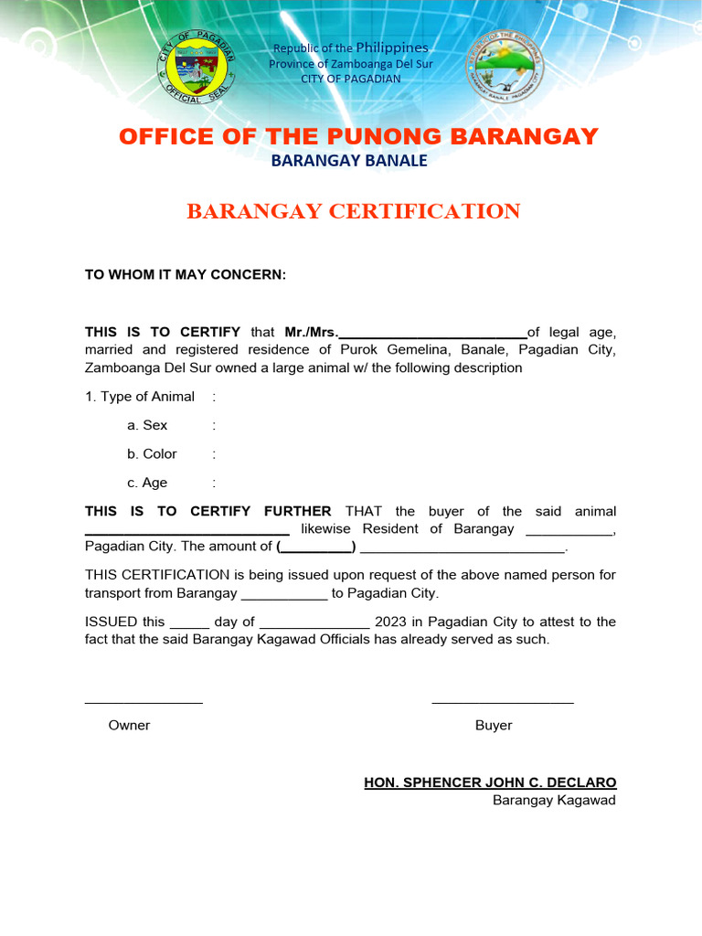 Animal Certification | PDF | Government