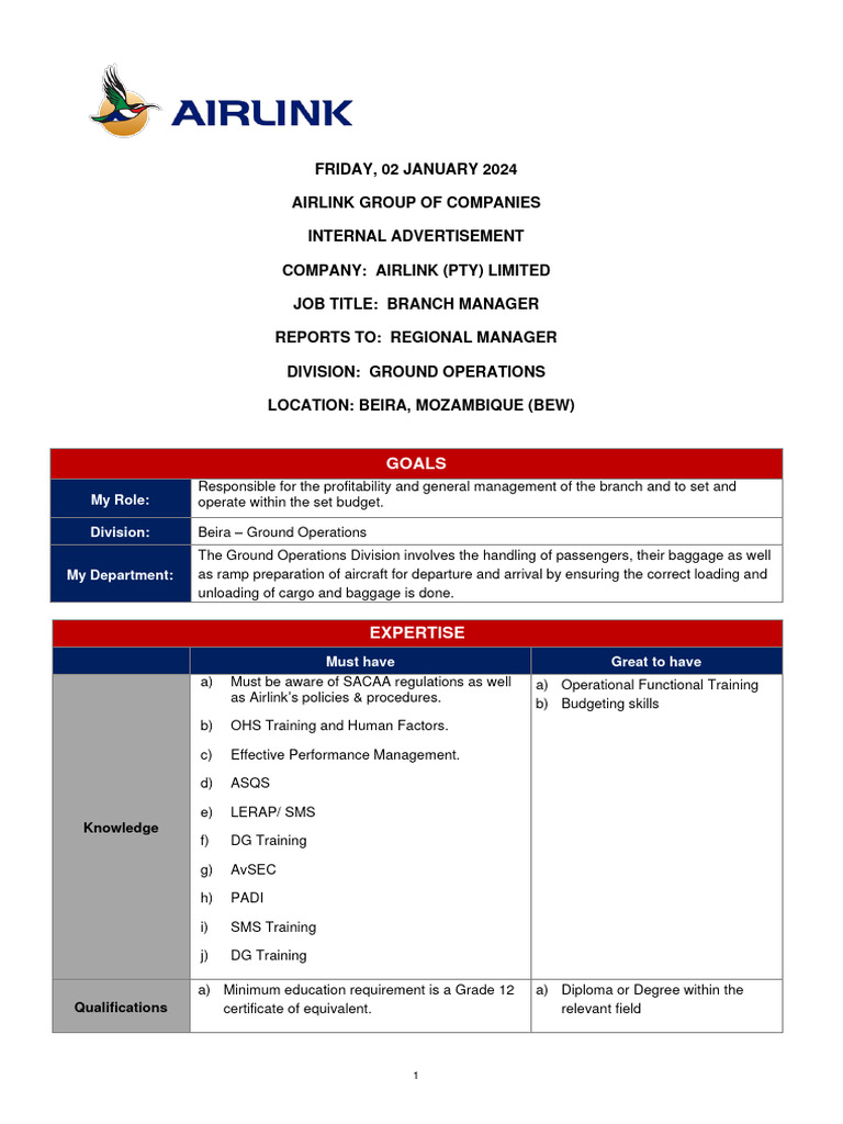 Branch Manager | PDF | Business