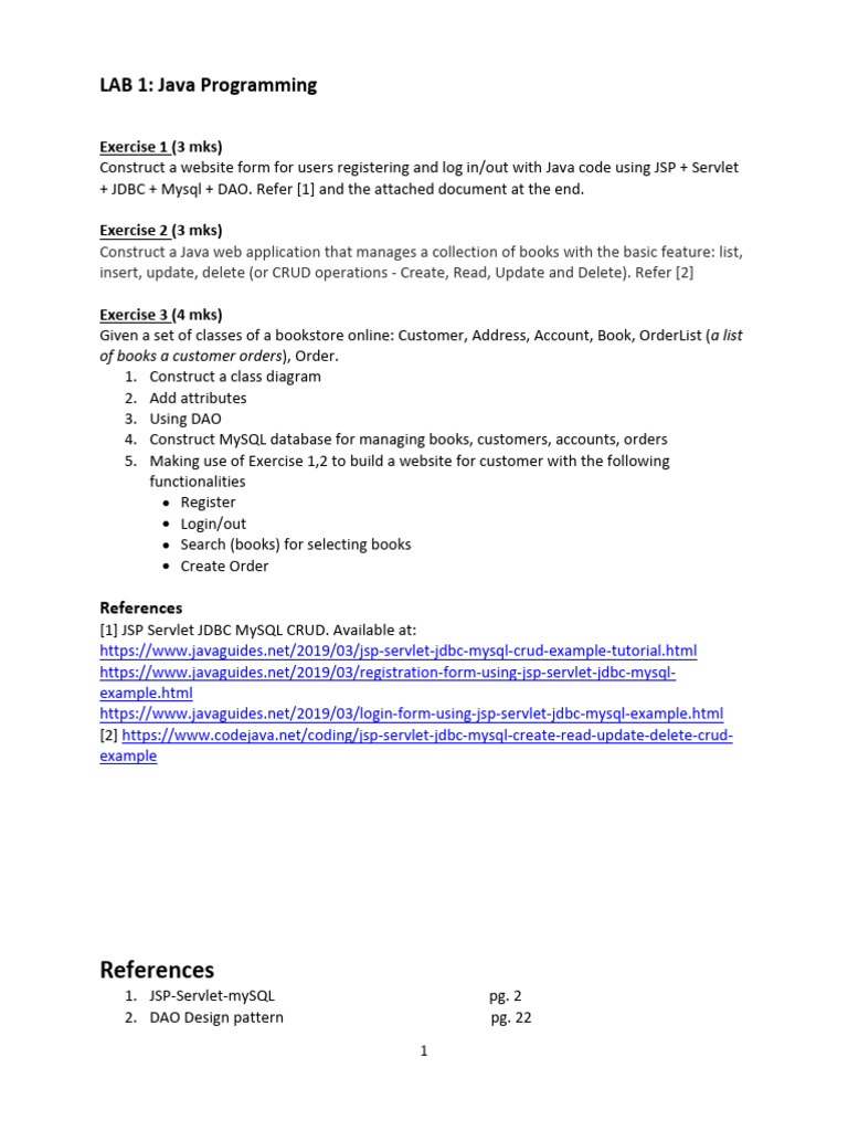 Lab 1 | PDF | Class (Computer Programming) | Web Application Lab 1 | PDF | Class (Computer Programming) | Web Application