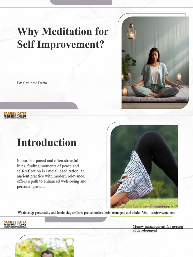 Why Meditation For Self Improvement? | PDF | Meditation | Mindfulness
