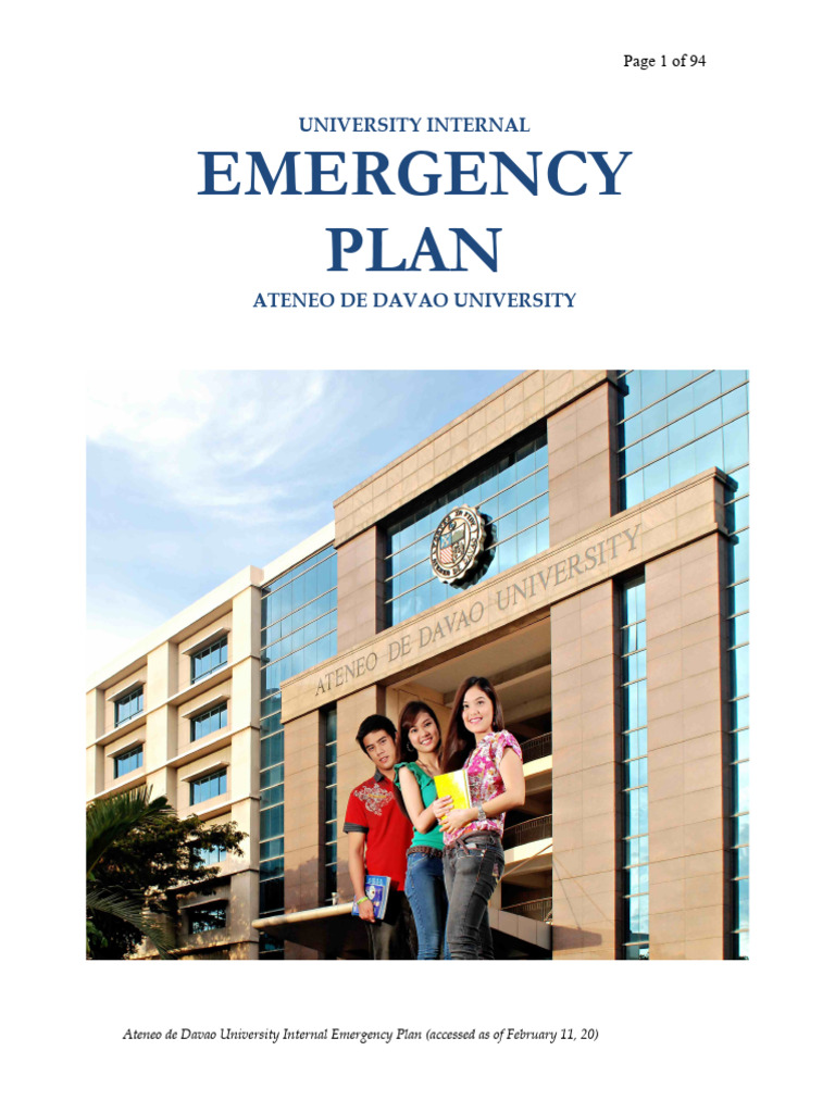 ANNEX 1 University Internal Emergency Plan 2020 | PDF | Emergency ...