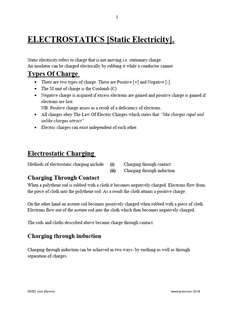 EM2 Electrostatics | PDF | Electric Charge | Electrostatics