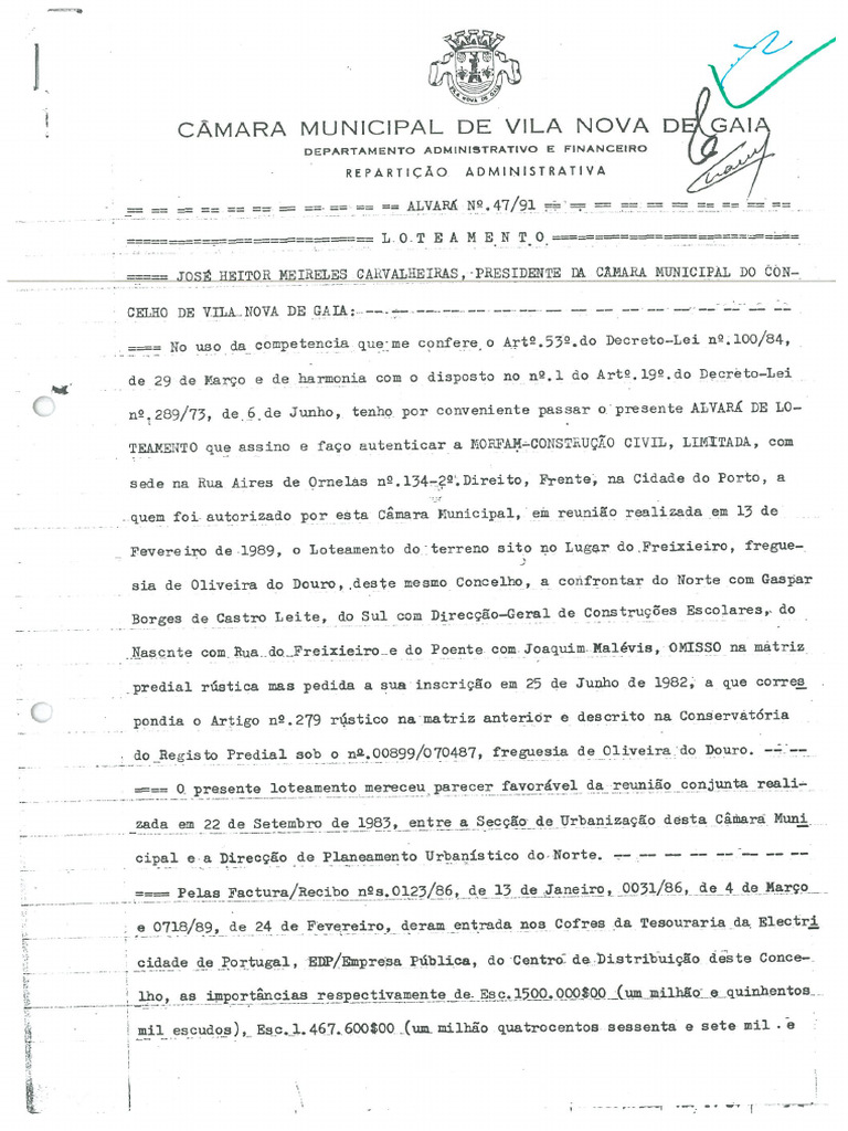 Alvará 1991047 | PDF