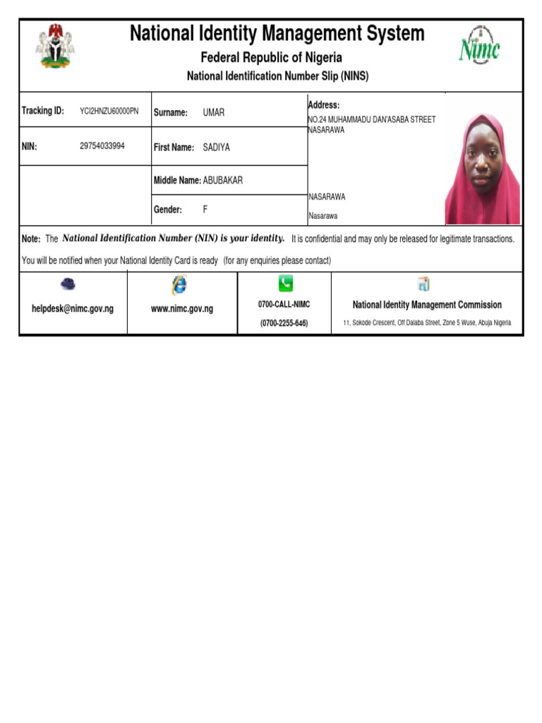 National Identity Management System: Federal Republic of Nigeria | PDF