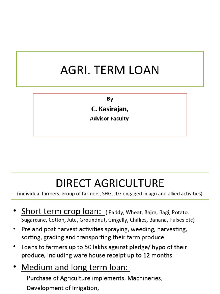 Agri. Term Loan | PDF | Plough | Horticulture