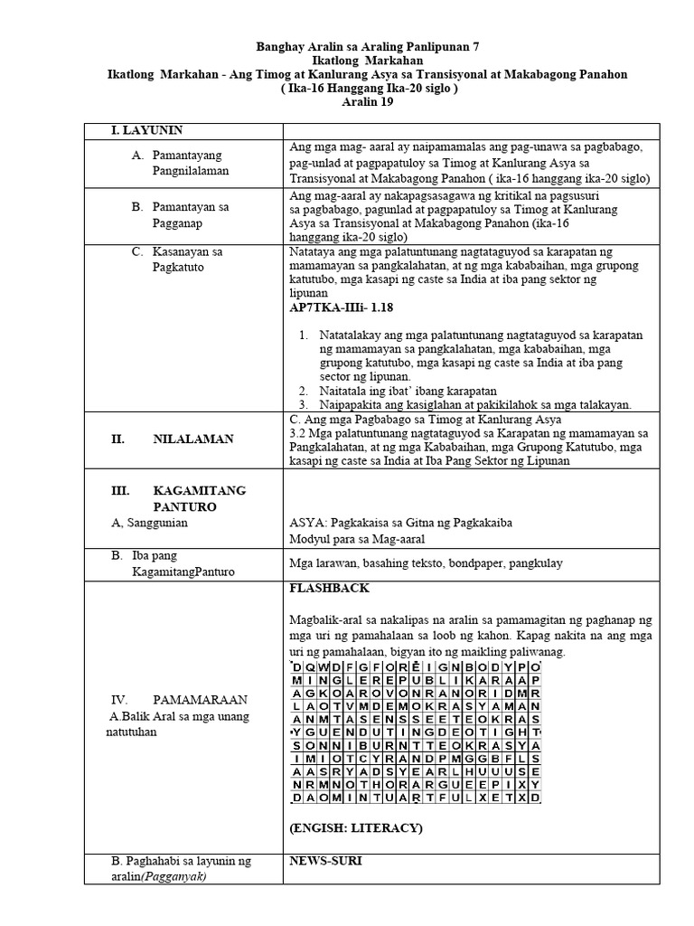 Aralin 19 Iii - Palatuntunang Nagtataguyod NG Karapatan | PDF