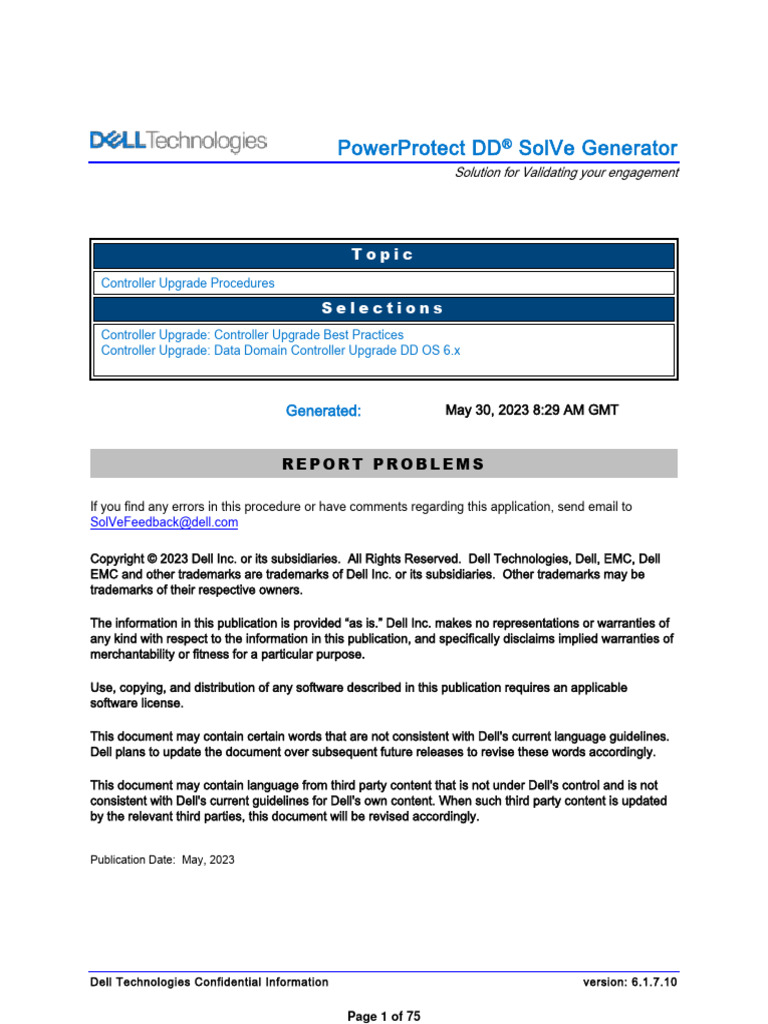 PowerProtect DD - Controller Upgrade Procedures-Controller Upgrade Best Practices | PDF | Dell ...