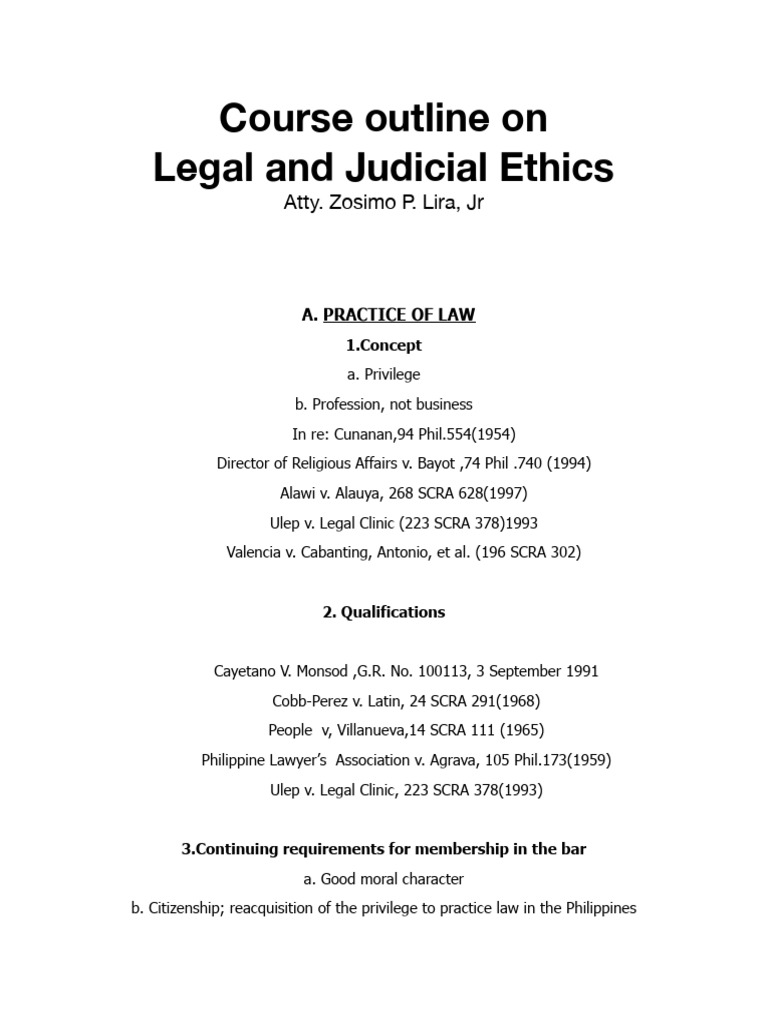 Basic Legal and Judicial Ethics | Download Free PDF | Lawyer | Judiciaries