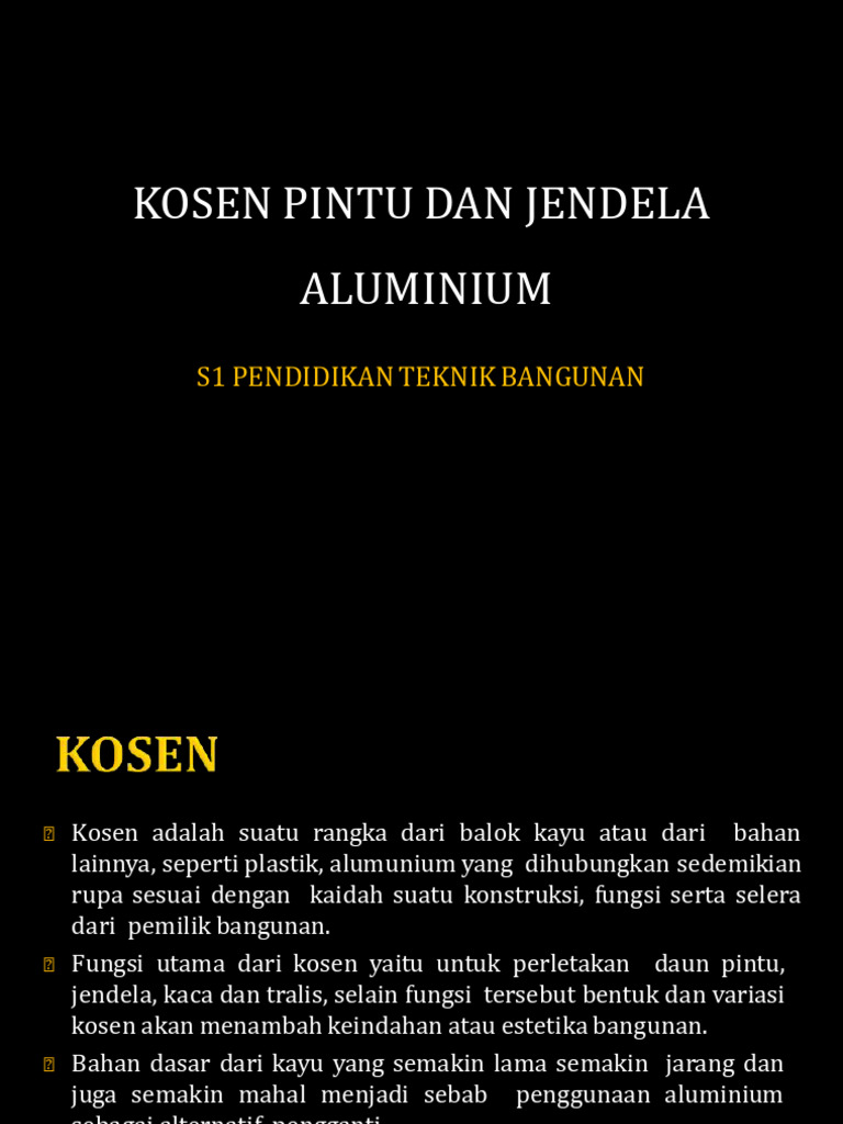10 Kosen Pintu Jendela Aluminium | PDF | Griya & Taman