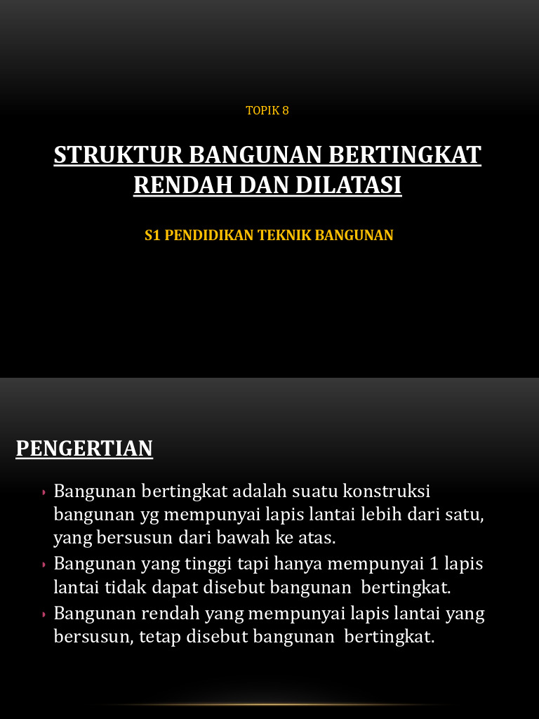 8 Struktur Bangunan Bertingkat Rendah Dan Dilatasi | PDF | Seni