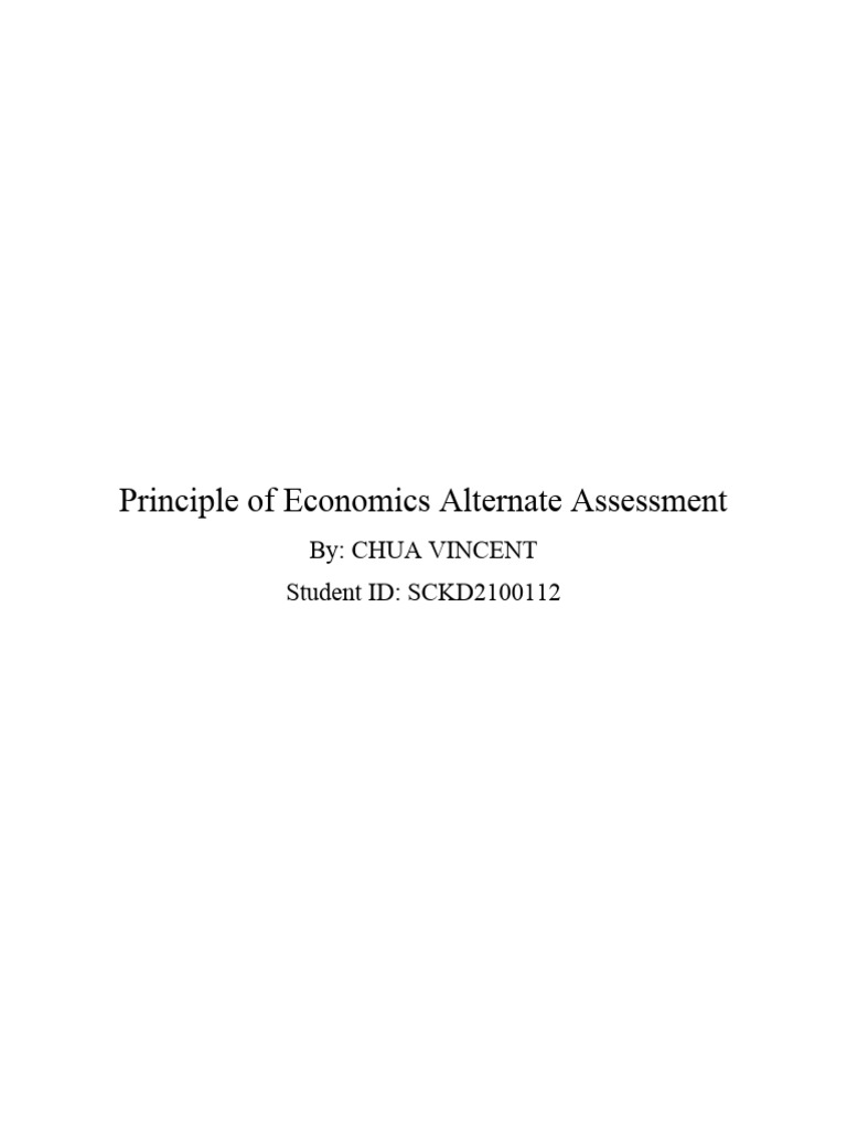 Principle - of - Economics - Alternate Assessment | PDF | Market Access ...