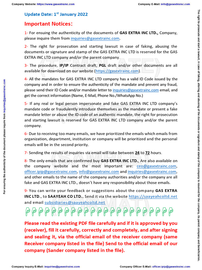 Ip Ip Gas Extra Inc LTD Agreement Template Final Field Secured | PDF ...