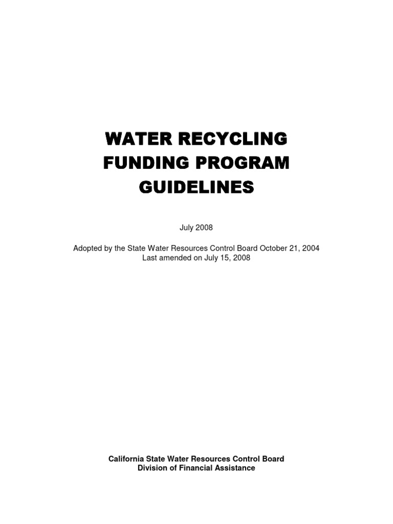 Water Recycle Guidelines | PDF | Reclaimed Water | Water