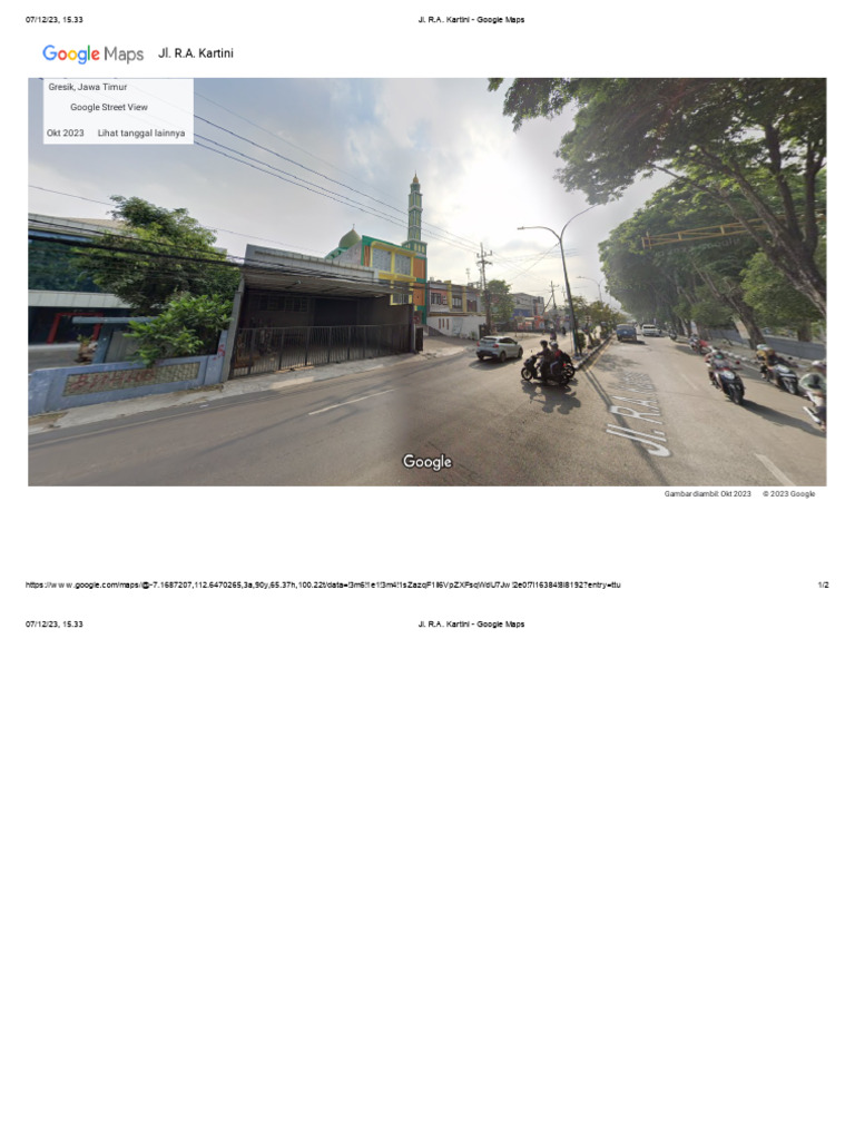 Jl. R.A. Kartini - Google Maps | PDF