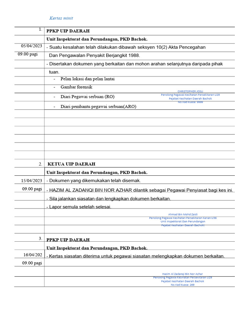 Kertas Minit Ajim New | PDF