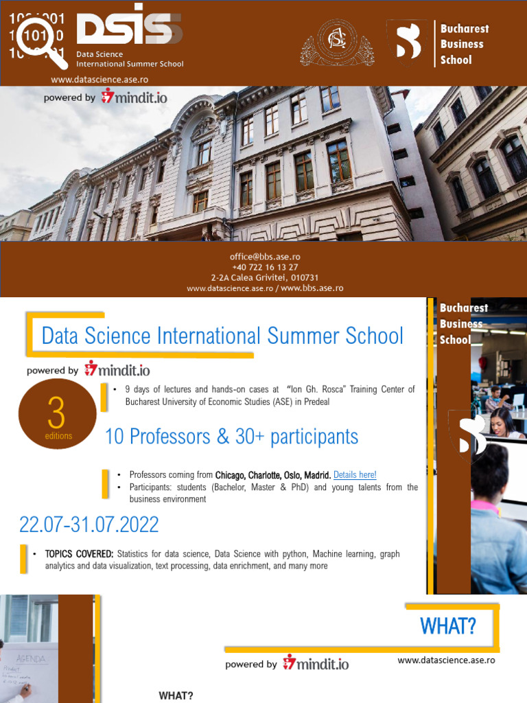 Data Science International Summer School - ASE - Community | PDF | Data ...