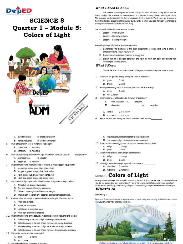 Science 8 Q1 W5 | Download Free PDF | Refraction | Light