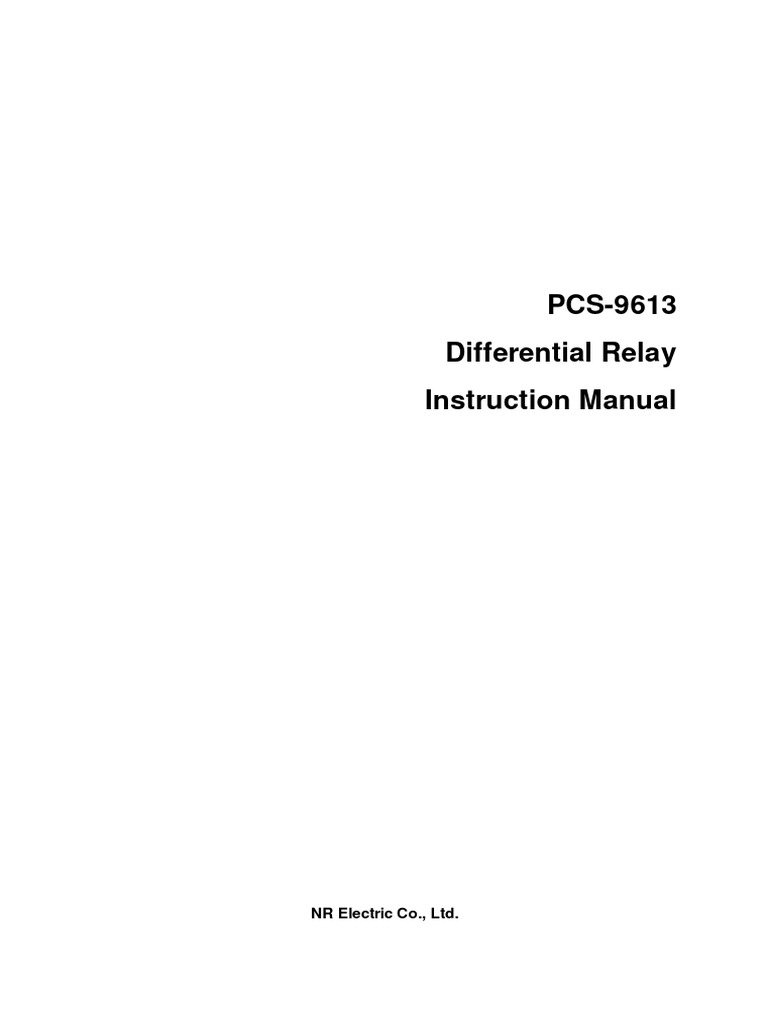 PCS-9613 X Instruction Manual en Customized ECKF140565 R1.01 | PDF | Power Supply | Relay