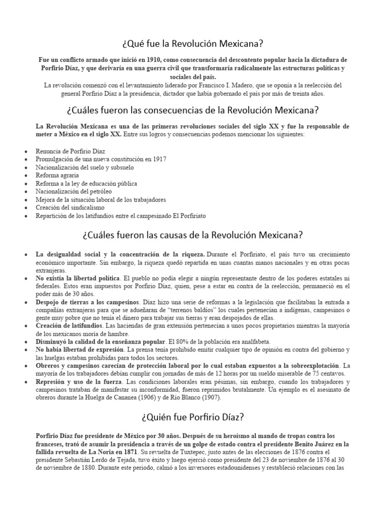 Revolución Mexicana | PDF | revolución mejicana | México