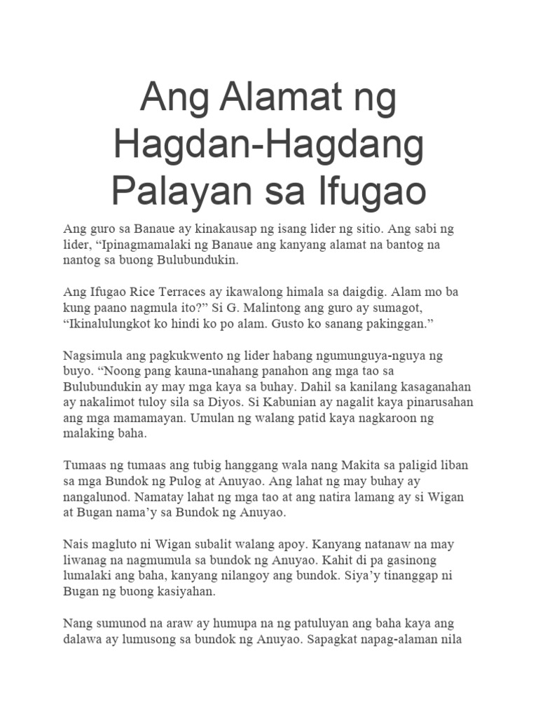 Ang Alamat NG Hagdan | PDF