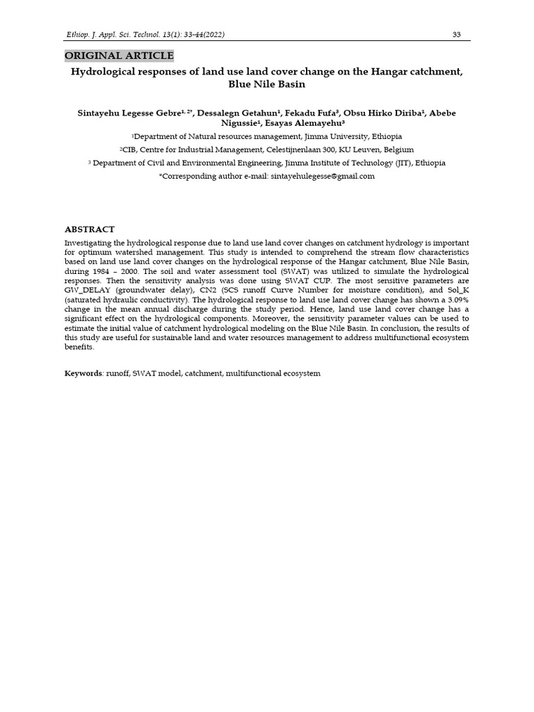 3853-Article Text-7469-1-10-20220715 | PDF | Drainage Basin | Hydrology