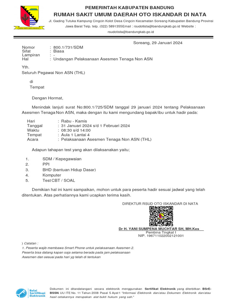 Surat Undangan Asesmen Pdf